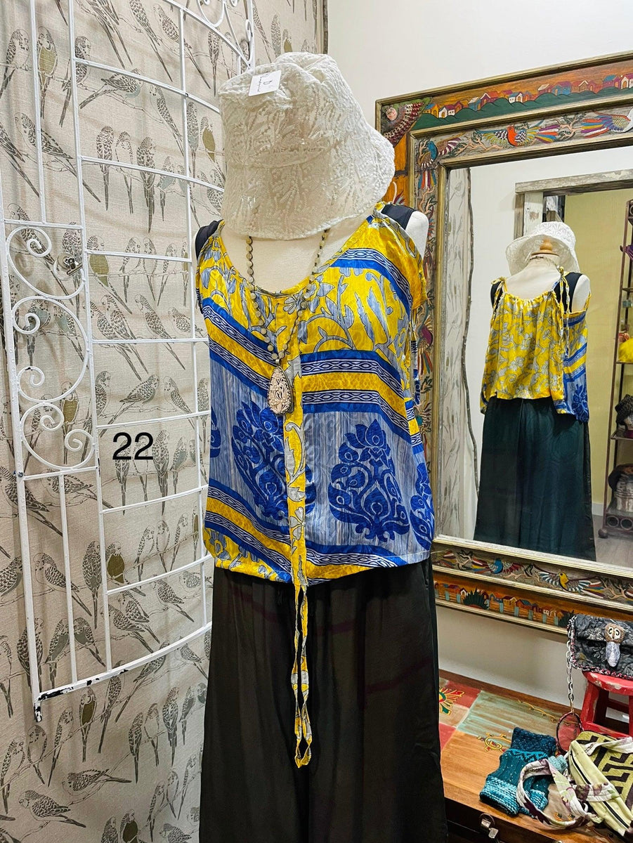 Silk Butterfly Tank #22 by Kantha Bae – Robin Boutique